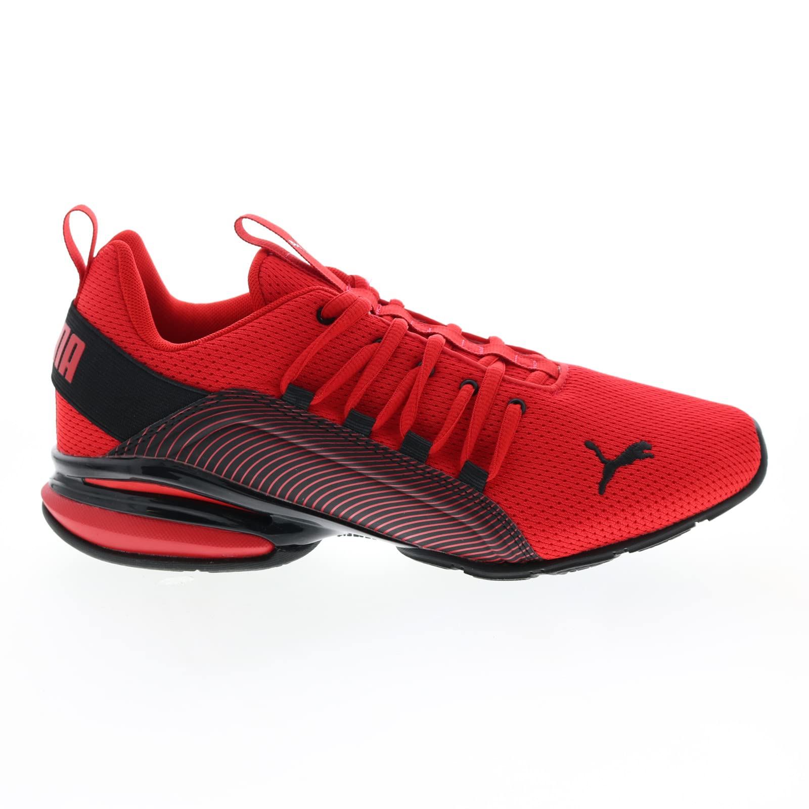 Puma Men's Axelion Interest Stripe Running Shoe High Risk Red/Puma Black 9.5