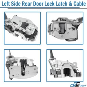 Qagea Rear Door Lock Latch & Cable - Left Driver Side - Replacement for 2004-2008 Ford F150 Extended Cab Pickup, Upper and Lower Locking Latches Assembly Replaces# 8L3Z-18264A01-B 6l3Z-18264A01-B…