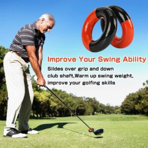 DAZUZ Golf Weighted Swing Ring Golf Club Warm Up Swing Donut Weight Ring for Practice & Training