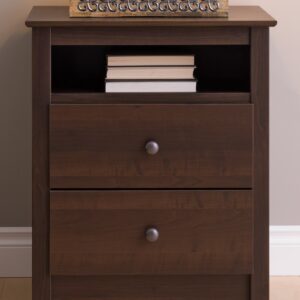 Prepac Fremont 5-Drawer Chest and 2 Drawer Nightstand, Espresso Finish