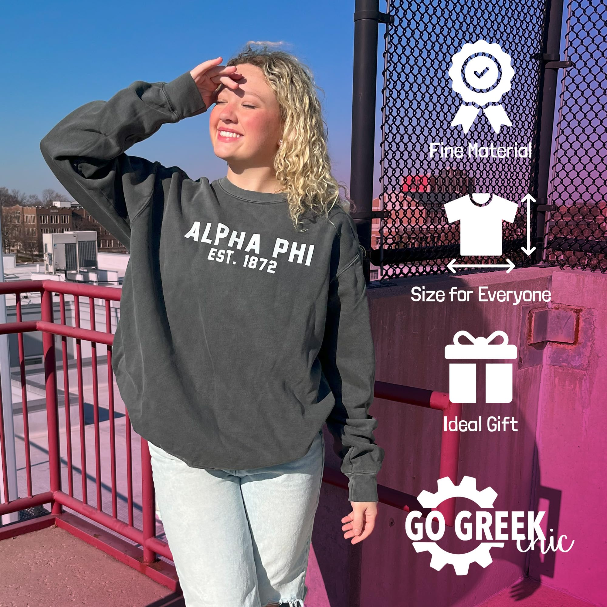 Kappa Alpha Theta Est. 1870 Sweatshirt - (Medium)