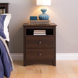 Prepac Fremont 5-Drawer Chest and 2 Drawer Nightstand, Espresso Finish