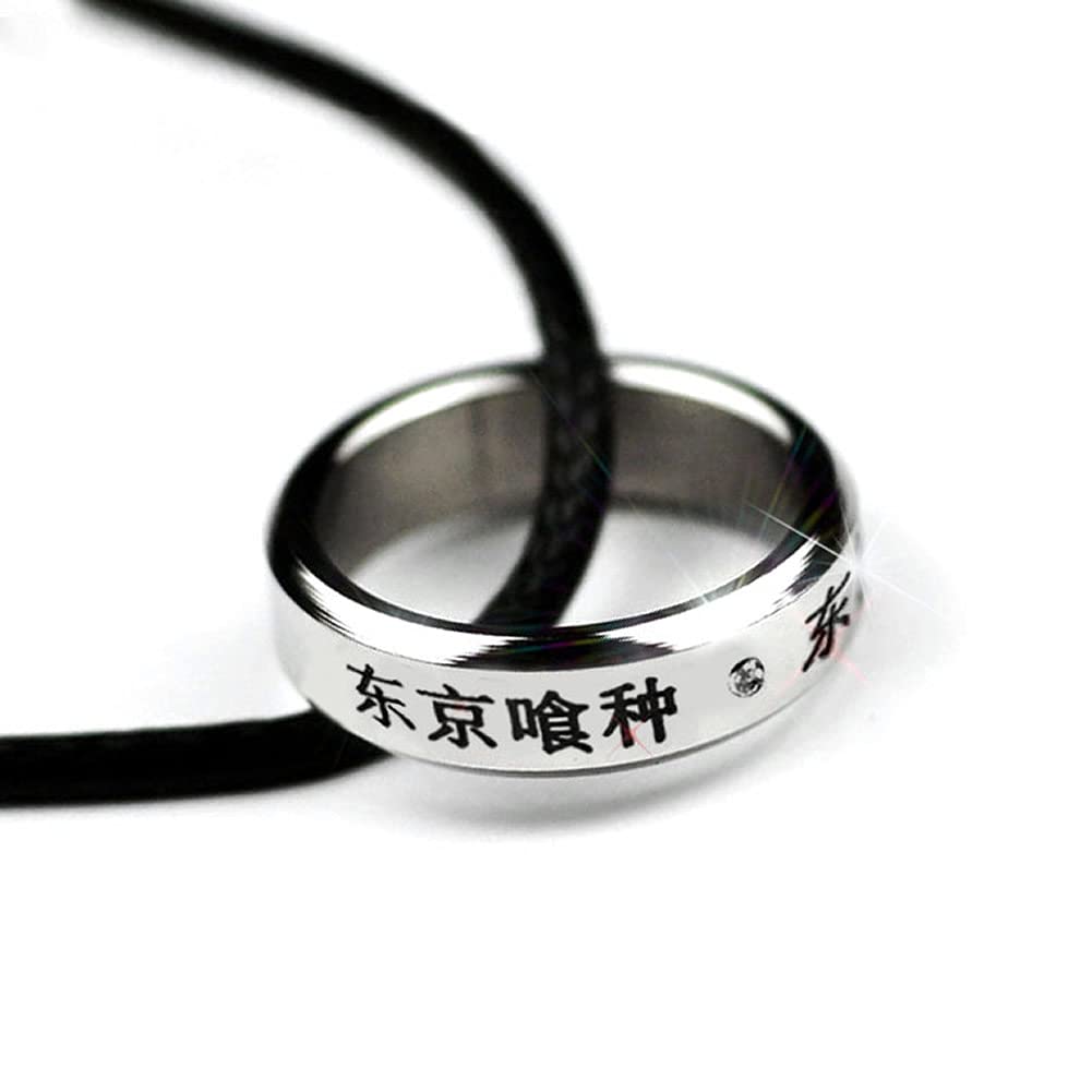 TLSDDTY Ring, Anime Kaneki Ken Cosplay Stainless Steel Finger Rings Jewelry for Halloween Men Women (1 pc)