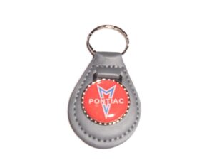 fiero catalina grand am prix g3 g5 g6 vibe solstice logo w/lettering leather keychain - dark grey