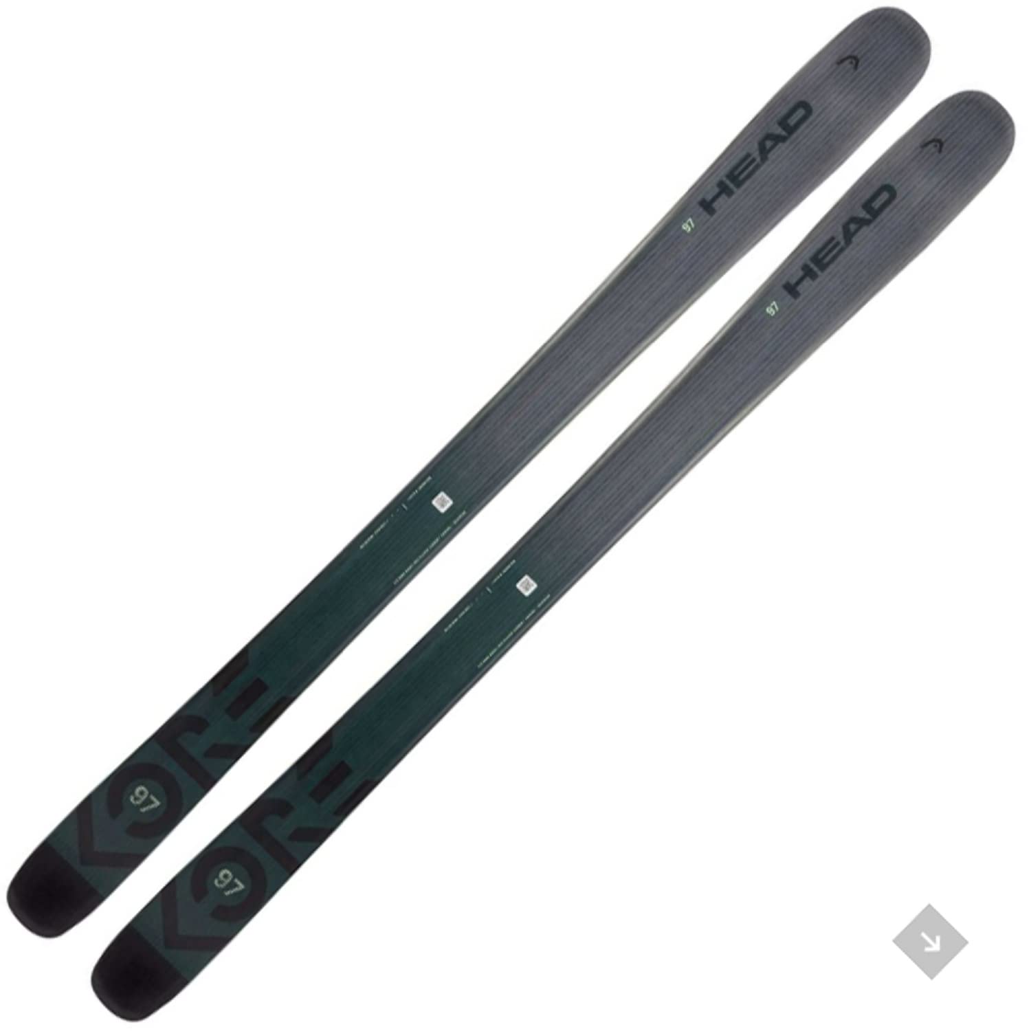 HEAD Womens Kore 97 Graphene Lightweight High-Performance All-Mountain Freeride Skis - Bindings Not Included - 163 cm