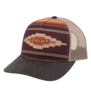 ARIAT Ladies Snap Back Aztec Logo Hat, Tan