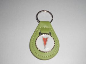 fiero catalina grand am prix g3 g5 g6 g8 vibe solstice logo leather keychain - lime green