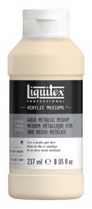 liquitex professional effects medium, 237ml (8-oz) gold metallic medium