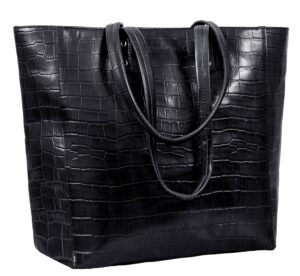 antonio valeria alexis black printed leather tote/top handle shoulder bag for women