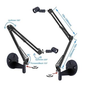 Wave 3 Mic Wall Mount, Microphone Stand Arm Holder compatible with Elgato Wave 3 and Wave 1 Conderser Microphone