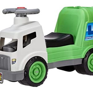 Little Tikes Dirt Diggers Garbage Truck Scoot Ride On with Real Working Horn and Trash Bin for Themed Roleplay for Boys, Girls, Kids, Toddlers Ages 2 to 5 Years, Large