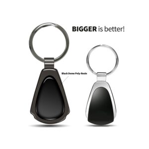 iPick Image for Ford Taurus Black Dome Dark Gunmetal Metal Teardrop Premium Key Chain Keychain, Official Licensed