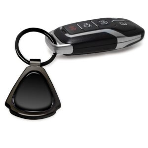 iPick Image for Ford Taurus Black Dome Dark Gunmetal Metal Teardrop Premium Key Chain Keychain, Official Licensed