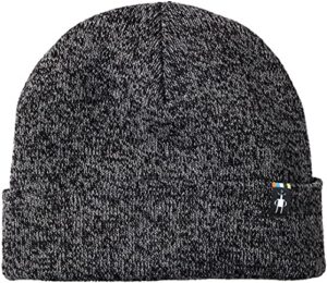 smartwool cozy cabin merino wool hat for men and women, black, one size