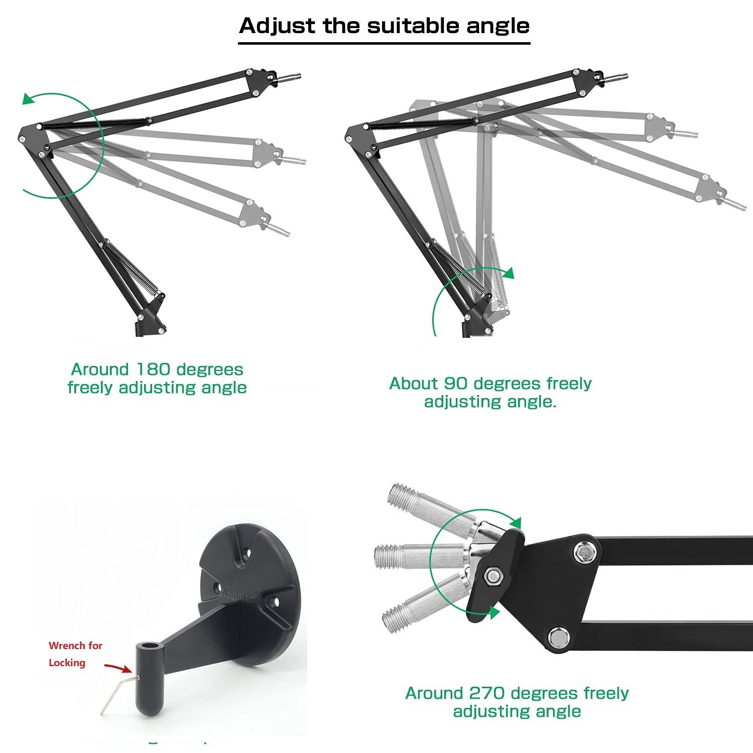 Wave 3 Mic Wall Mount, Microphone Stand Arm Holder compatible with Elgato Wave 3 and Wave 1 Conderser Microphone