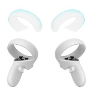 kiwi design halo controller protector compatible with quest 2 accessories, anti-bumping silicone ring cover with protection