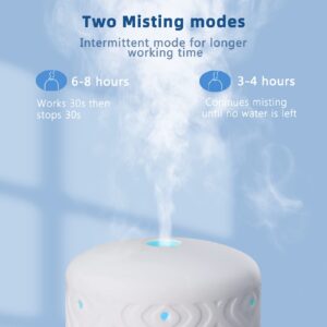 Essential Oil Diffusers Aromatherapy Humidifier: White Ceramic Aroma Infuser for Home Bedroom Office - Vaporizer for Room - Small Machine