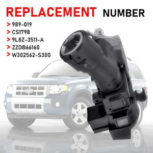 Ignition Lock Housing 989-019 Compatible with Ford Escape 2008-2012, Focus 2008-2011, Mazda Tribute 2008-2011, Mercury Mariner 2008-2010, Ignition Lock Flange 9L8Z-3511-A W302562-S300