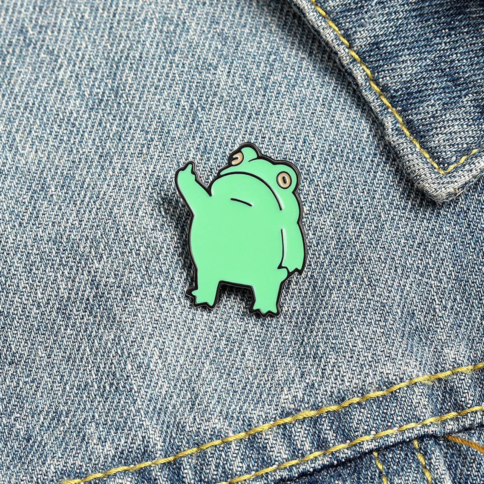 Kawaii pins cartoon cute frog brooch collar pin ladies clothing metal badge backpack decoration kawaii stuff(yy-1)