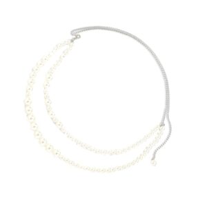 holibanna belly waist chain pearl waist chain belt adjustable multilayer waist chain body chain accessory for summer beach party girls women