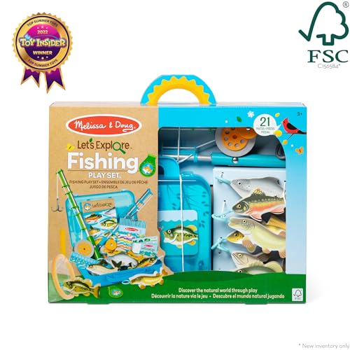 Melissa & Doug Let’s Explore Fishing Play Set – 21 Pieces - FSC Certified