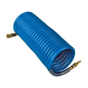 miller 270410 coiled air hose 100 ft with industrial interchange fittings