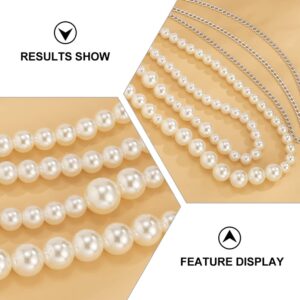 Holibanna Belly Waist Chain Pearl Waist Chain Belt Adjustable Multilayer Waist Chain Body Chain Accessory for Summer Beach Party Girls Women