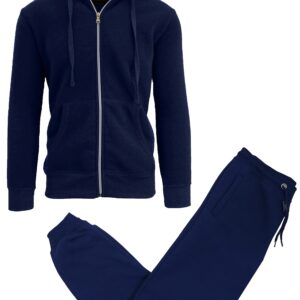 Galaxy by Harvic Men's Fleece-Lined Tracksuit Hoodie & Jogger Set