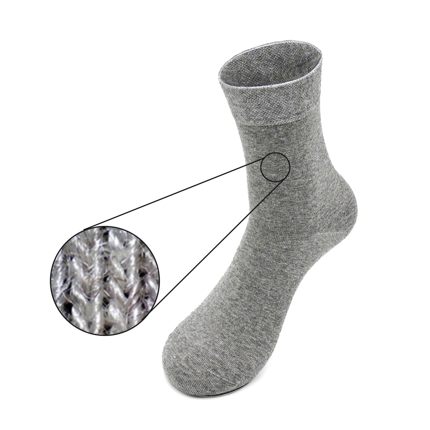 earthinglife Conductive Grounding Socks 25% Pure Silver Infused Ankle Socks for Grounding Shoes