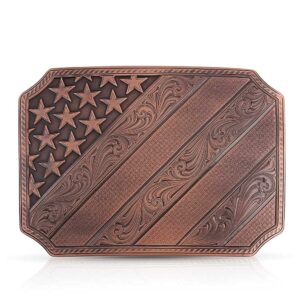 montana silversmiths southwest collection made in the usa buckle (bronze faded glory flag)