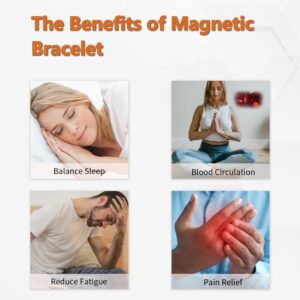 BioMag Magnetic Bracelet for Women for Pain Relief Titanium Steel Magnetic Therapy Bracelet Adjustable Bracelet with Sizing Tool Magnetic