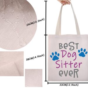 TSOTMO Dog Sitter Gift Dog Walker canvas tote bags Gift Best Dog Walker Ever canvas tote bags Gift Dog Lover Gift Pet Owners Gift (DogSitter canvas)