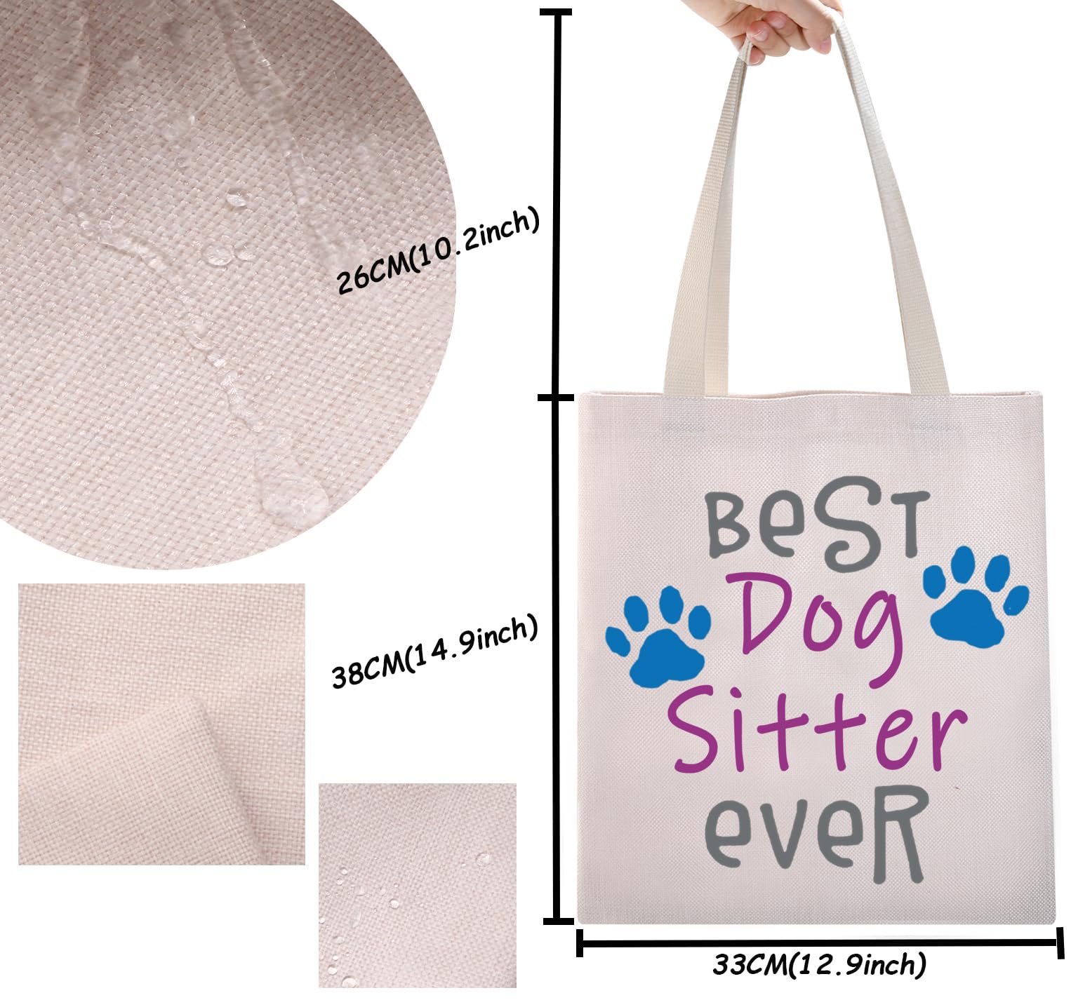 TSOTMO Dog Sitter Gift Dog Walker canvas tote bags Gift Best Dog Walker Ever canvas tote bags Gift Dog Lover Gift Pet Owners Gift (DogSitter canvas)