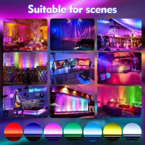 Stage Light Bar, 72W 24LEDs RGB Dj Lights Bar, 3 in 1 Wash Light Bar, Wall Washer Light with DMX Control AutoPlay Sound Activated for New Year Valentine's Day Wedding Church Stage Lighting (40 Inches)