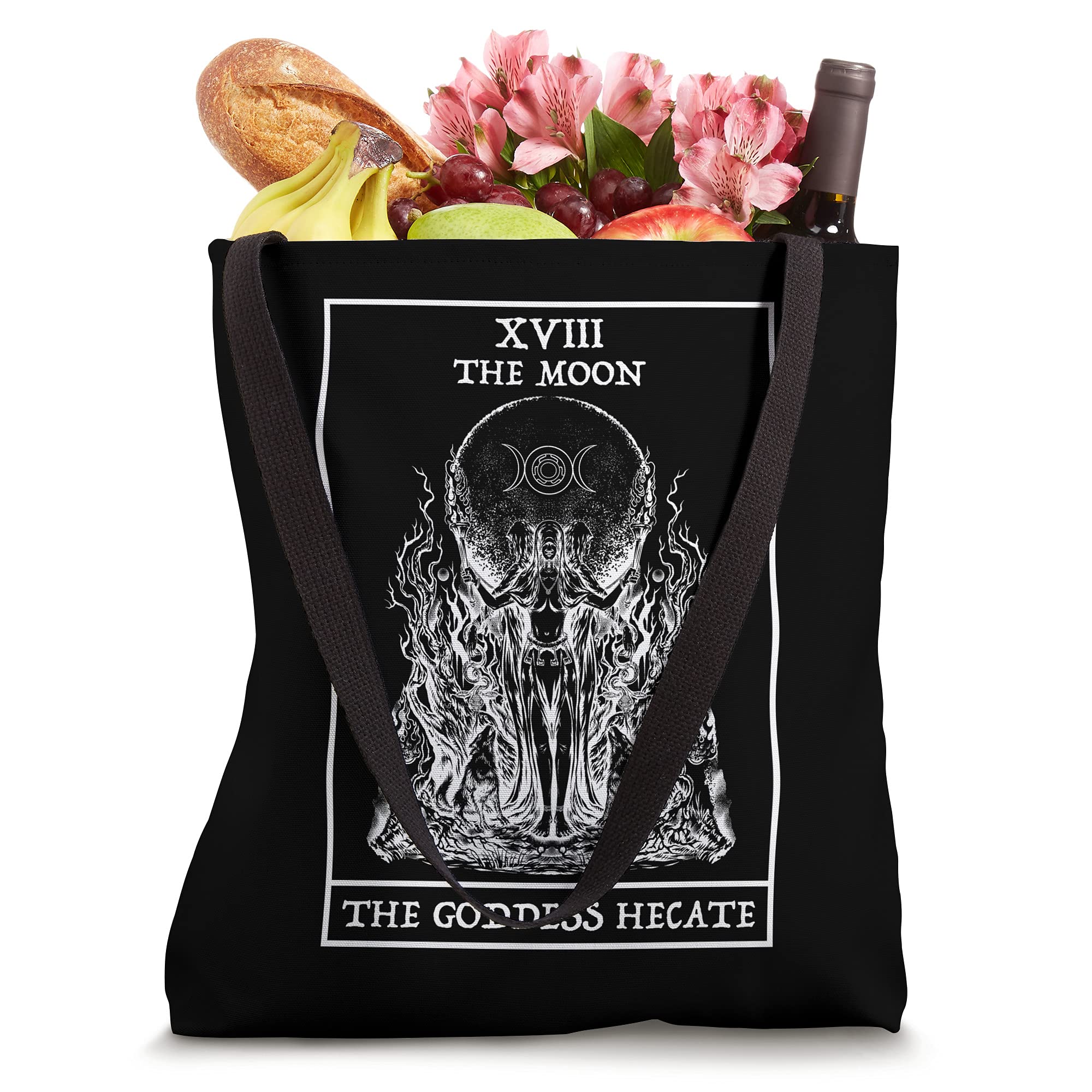 The Goddess Hecate Tarot Card Moon Witch Wiccan Witchy Tote Bag