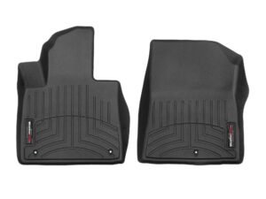 weathertech custom fit floorliners for hyundai santa fe - 1st row (4416561), black