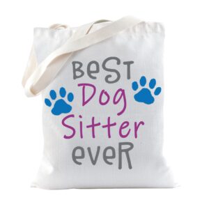 tsotmo dog sitter gift dog walker canvas tote bags gift best dog walker ever canvas tote bags gift dog lover gift pet owners gift (dogsitter canvas)