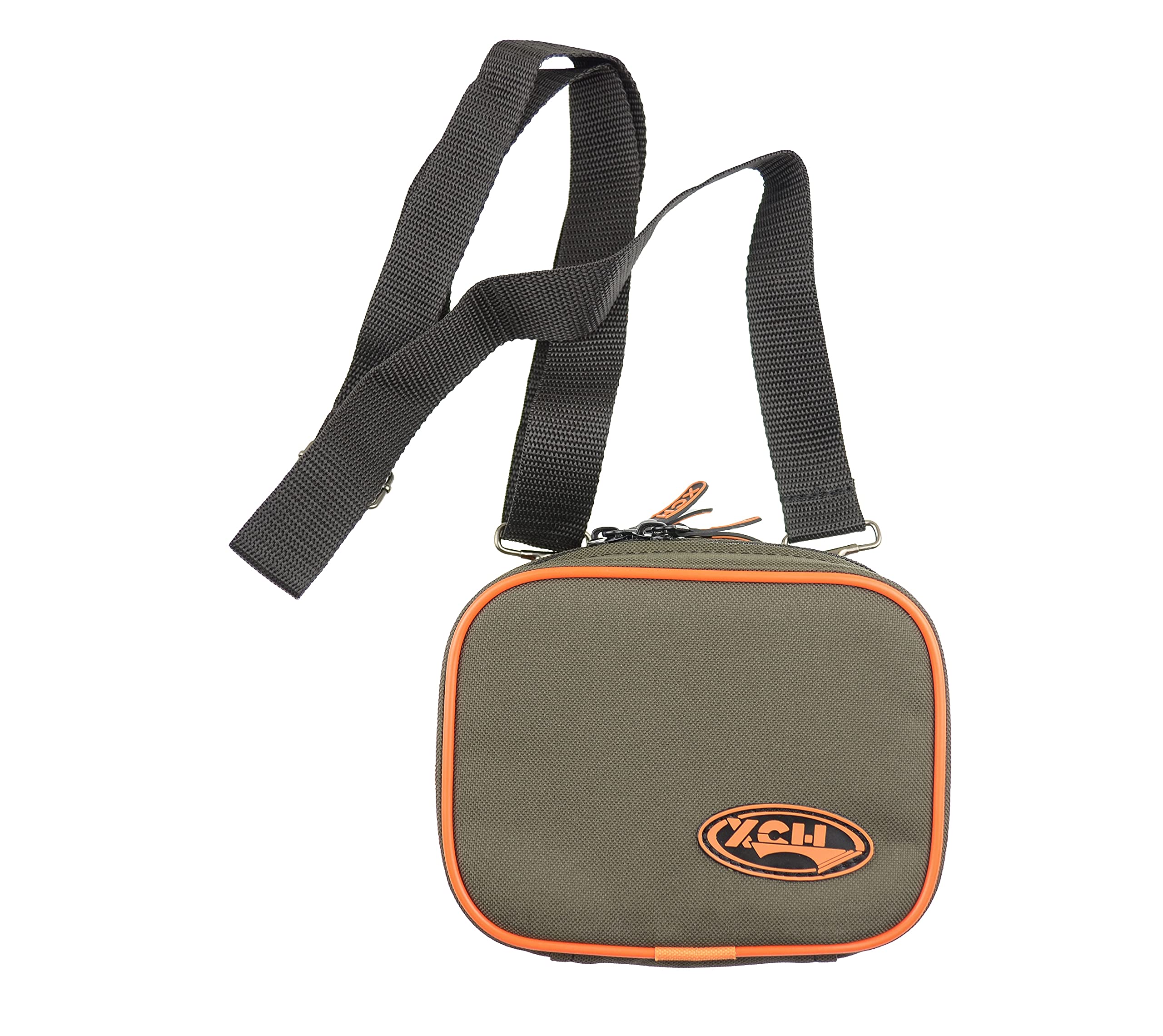 XCH Fishing Tackle Storage and Carrying Pouch, Padded Shoulder Strap, Durable Waterproof Material