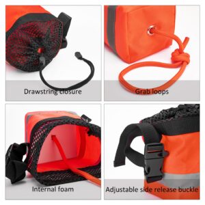 MOOCY Rescue Throw Bag with Floating Rope - Ultra Strong Water Rescue Equipment for Kayak Tow Line, Boat, and Canoe Accessories - Supports up to 1845lbs (100ft.)