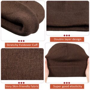 SATINIOR 50 Pieces Bulk Beanies Winter Hats Unisex Beanie Hats Knit Hats Knit Skull Caps Cold Weather Stocking Caps for Women Men