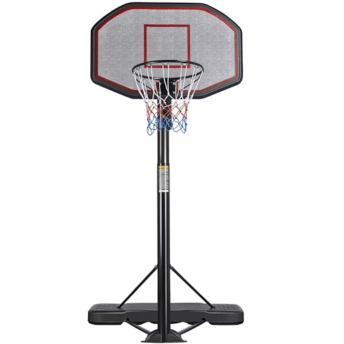 Yaheetech Basketball Hoop Indoor Portable Basketball Hoop Basketball Goals Outdoor 10 ft Height Adjustable Basketball Net Stand with 43 inch Basketball Backboard