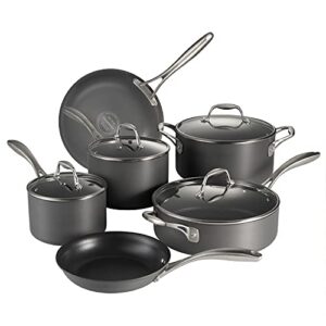 tramontina cookware set hard anodized 10-piece, 80123/006ds