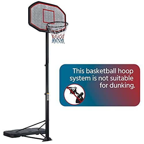 Yaheetech Basketball Hoop Indoor Portable Basketball Hoop Basketball Goals Outdoor 10 ft Height Adjustable Basketball Net Stand with 43 inch Basketball Backboard