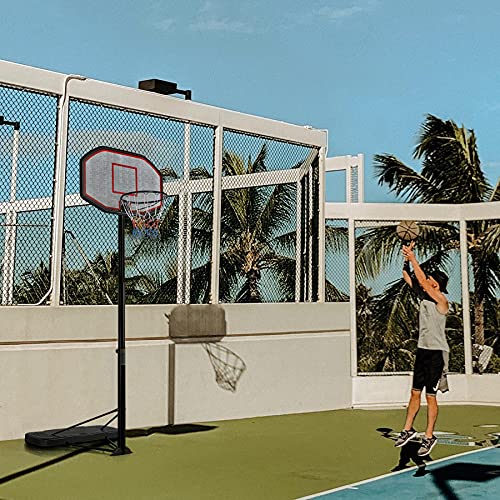 Yaheetech Basketball Hoop Indoor Portable Basketball Hoop Basketball Goals Outdoor 10 ft Height Adjustable Basketball Net Stand with 43 inch Basketball Backboard