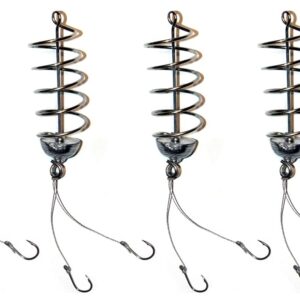 4pcs Carp Spring Fishing Bait Feeder 0.53oz/15g Fishing Rig Hook #6 Coarse Fishing Tackle