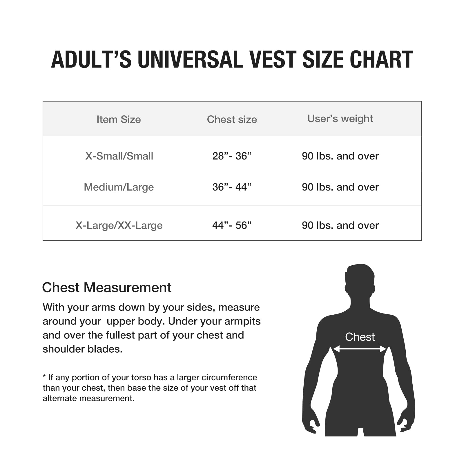 awesafe Adult Watersport Universal Vest