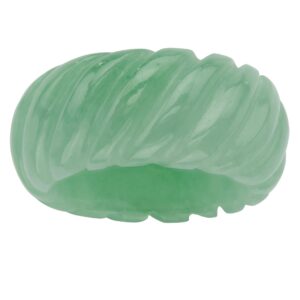 palmbeach genuine green jade shrimp style ring sizes 6-10 size 10