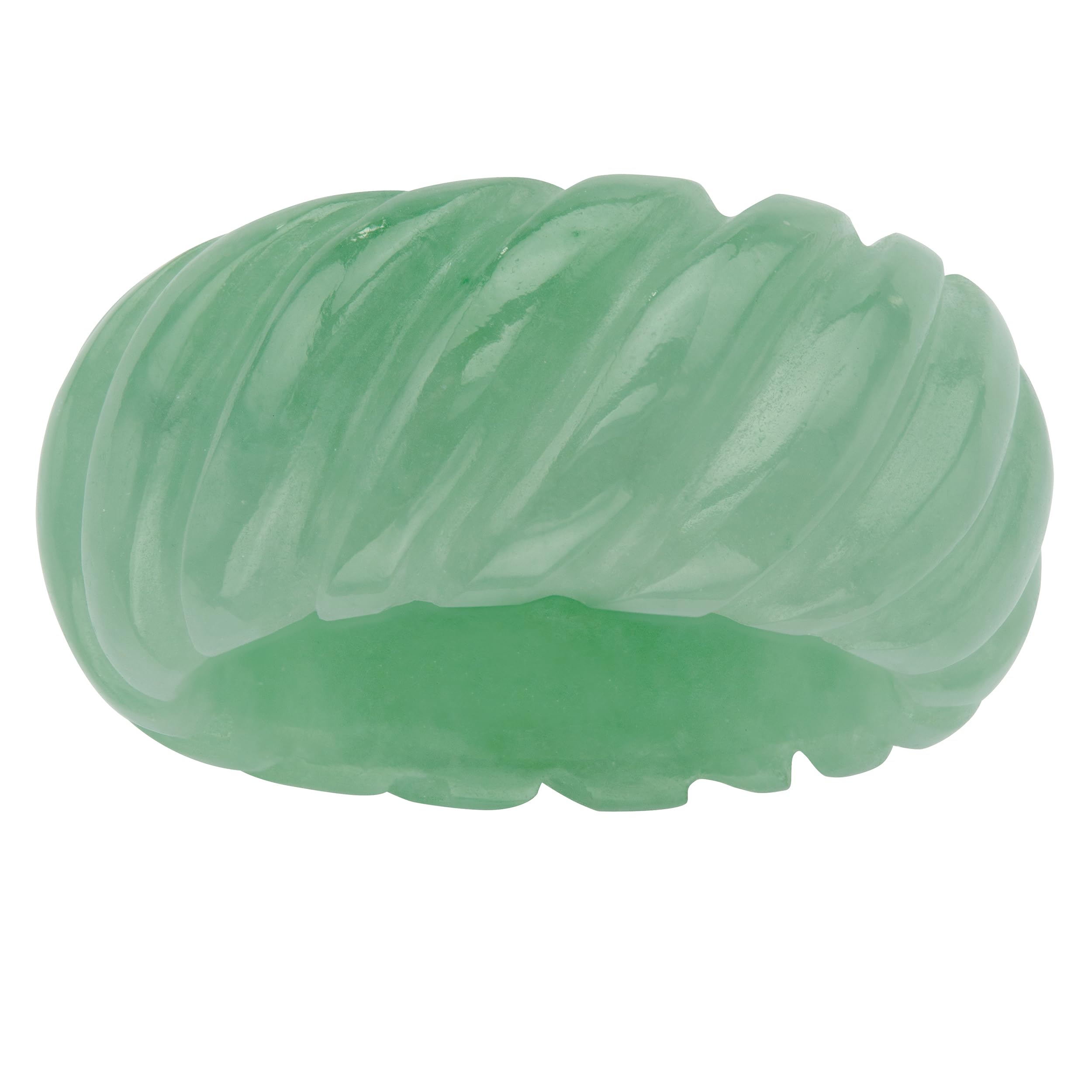 PalmBeach Genuine Green Jade Shrimp Style Ring Sizes 6-10 Size 10