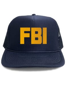 promotion & beyond fbi navy (gold text) investigation halloween costume adjustable unisex sports baseball hat cap for daily use