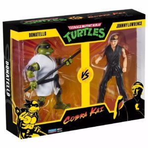 teenage mutant ninja turtles vs. cobra kai donatello vs. johnny lawrence 2 pack